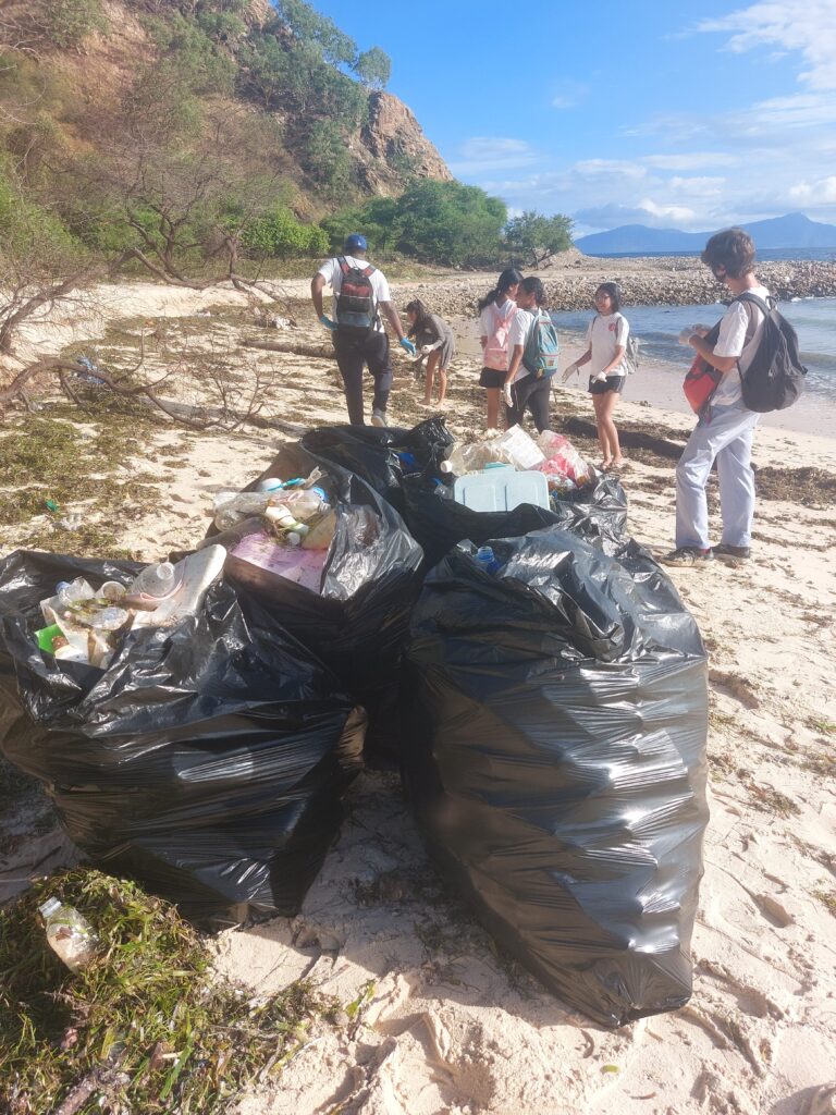 "O Mundo à nossa volta'' - limpeza de praia. - Escola Portuguesa de Díli